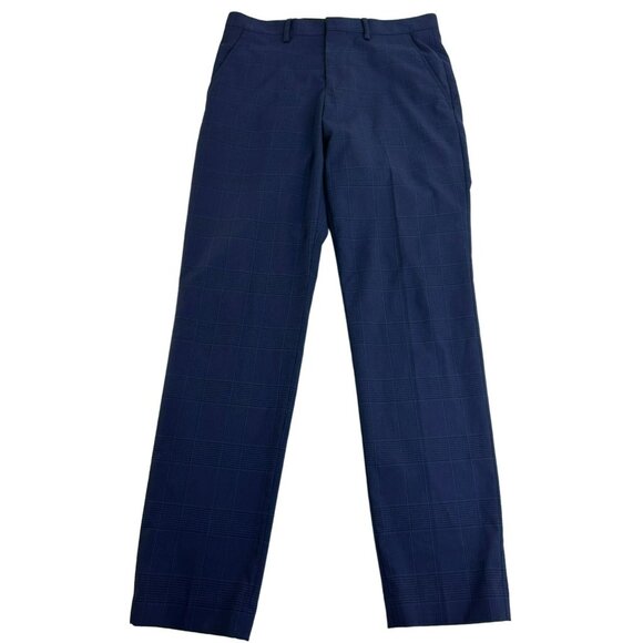 jf j.ferrar | Pants | Jferrar Mens Dress Pants 3x28 Navy Blue Plaid ...